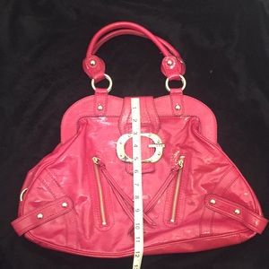 Guess | Bags | Magenta Colored Patent Leather Shoulder Bag | Poshmark